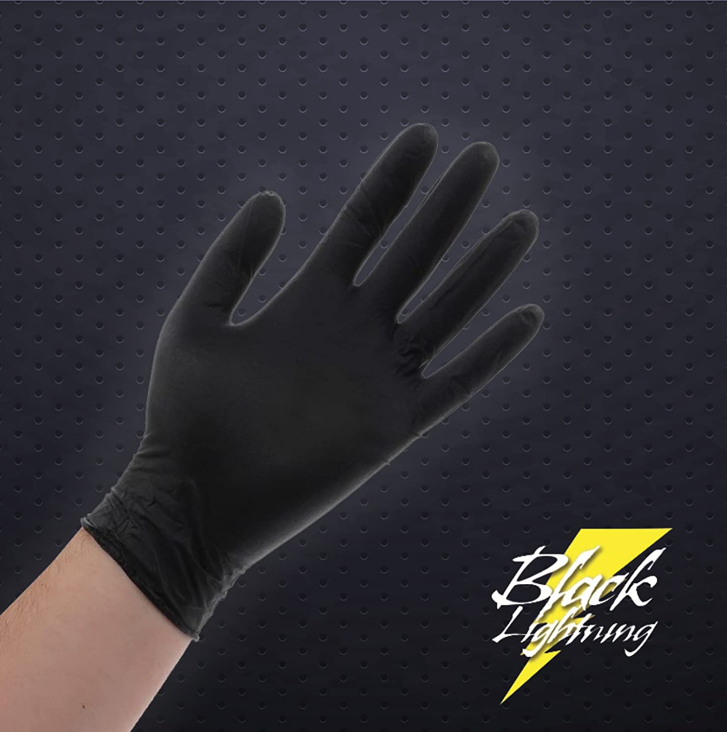 6 MIL Black Nitrile Gloves - Case of 1000 gloves - Black Lightning ...